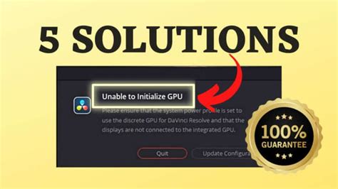 Davinci Resolve Gpu Configuration Warning” 4 Solutions