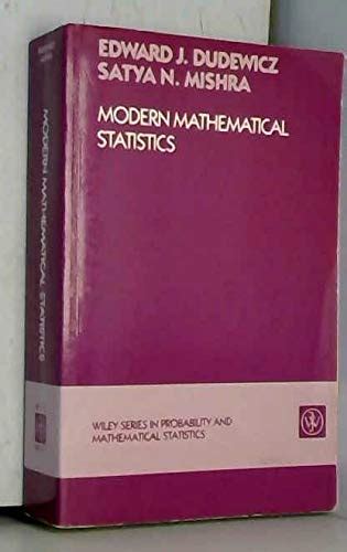 Modern Mathematical Statistics Dudewicz E J 9780471607168 Books