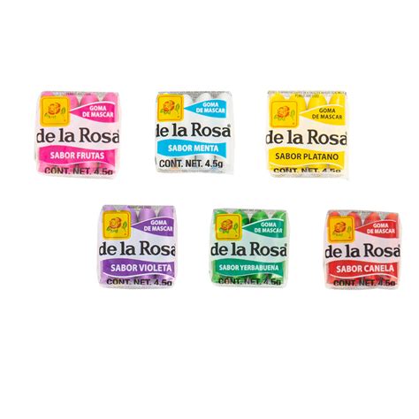 Chicles Surtidos 4s De La Rosa Caja C100 Dulcilandia Dulcería