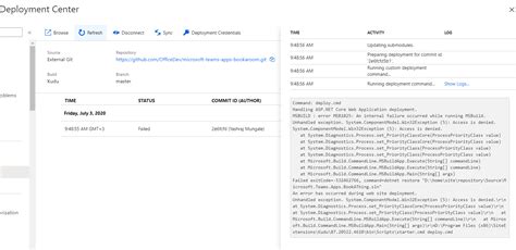 Deployment Issue Issue Officedev Microsoft Teams Apps Bookaroom Github