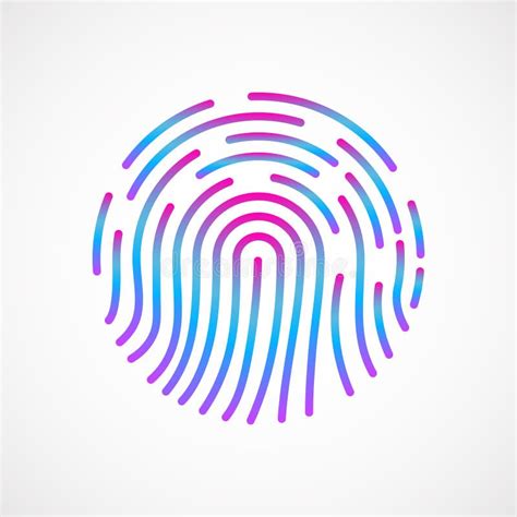 Fingerprint Icon Biometric Identification Symbol Stock Vector Illustration Of Abstract