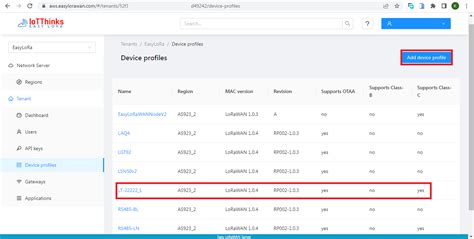 2 Add A LoRaWAN Device In To Easy LoRaWAN Cloud IoTThinks Com