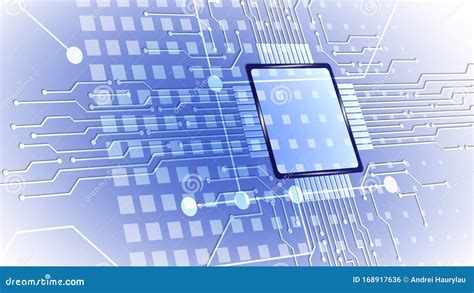Abstract Computer Microprocessor Circuit Board Background Stock Illustration Illustration Of