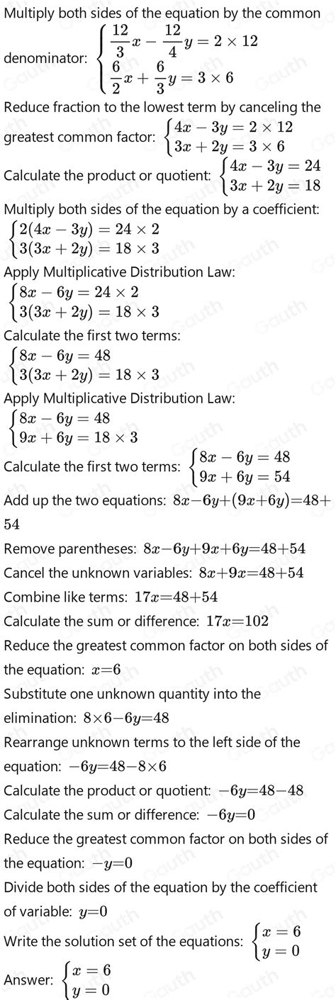 solved which of the following is a solution for the system of linear