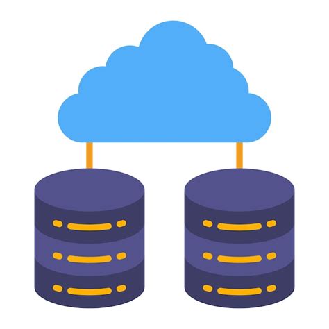 premium vector cloud database icon