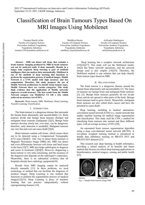 Pdf Classification Of Brain Tumours Types Based On Mri Images Using