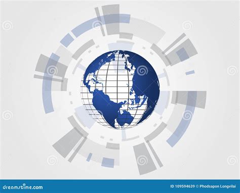 Technology Background 3d World Map For Technology Concept And Global Connection Stock
