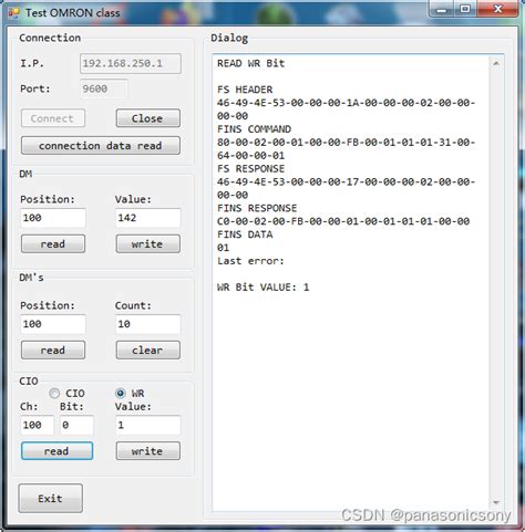 c 读写欧姆龙plc数据omron 使用tcp ip fins协议 欧姆龙读取类型 csdn博客