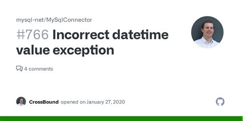 incorrect datetime value exception · issue 766 · mysql net mysqlconnector · github