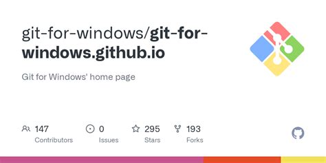 Git For Windows Github Io Readme Md At Main Git For Windows Git For Windows Github Io Github