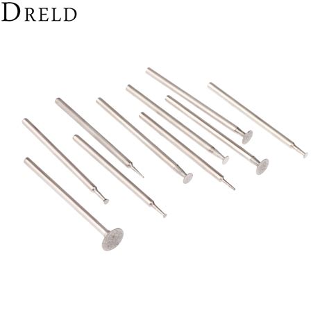 DRELD 10 шт. Аксессуары Dremel 2,35 мм хвостовик Алмазная установка ...