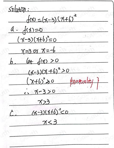 Solved The Function F Is Defined As F X X 3 X 6 2 Answer The