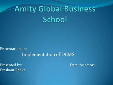 Implementation Of Dbms Pptx Databases Computer Software And