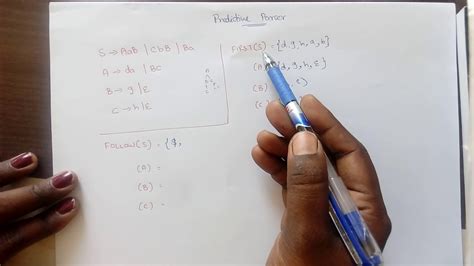 compiler design lec 28 predictive parser by deeba kannan youtube