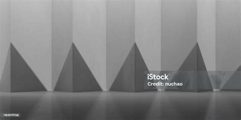 태양 빛이있는 콘크리트 공간의 추상적 인 다각형 벽에 그림자를 드리워 기하학적 구조 디자인 잔인한 건축의 관점 3d 렌더링 0명에 대한 스톡 사진 및 기타 이미지 Istock
