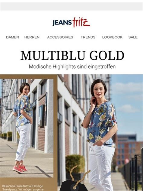 Jeans Fritz Multiblu Gold Die Neue Damenkollektion Ist Eingetroffen