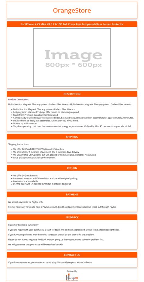 Ebay Listing Free Templates Content Calendar Template