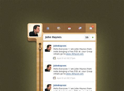 Facebook Custom Widget Free Psd Download Freeimages