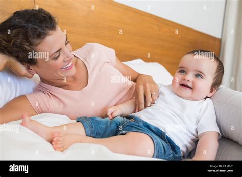 Happy Baby And Mother Stock Photo Alamy