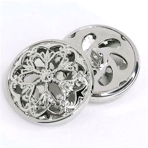 Пуговицы металлические ажурные филигранные на ножке 20 мм и 24 мм ...