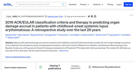 2019 Acreular Classification Criteria And Therapy In Predicting Organ