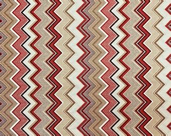 Brown Zig Zag Fabric Etsy
