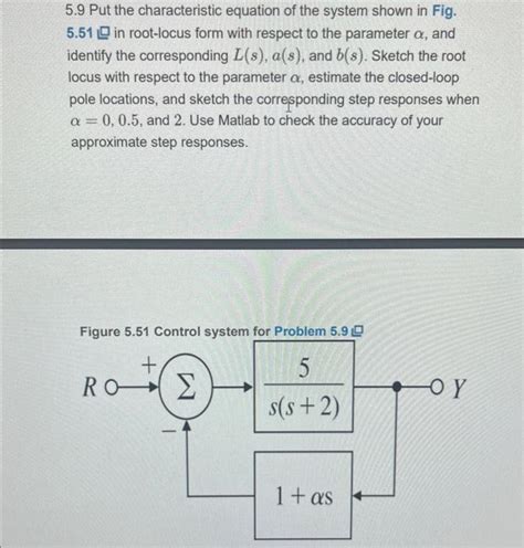 solved 5 9 put the characteristic equation of the system