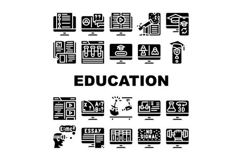 Online Education Learning Lesson Icons Graphic By Sevvectors · Creative