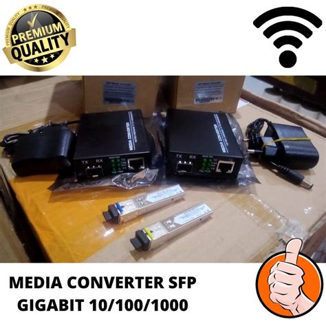 Jual Media Converter Fo Gigabit With Sfp Port Sfp Module Pair Shopee Indonesia