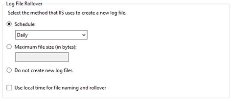 configure logging in iis