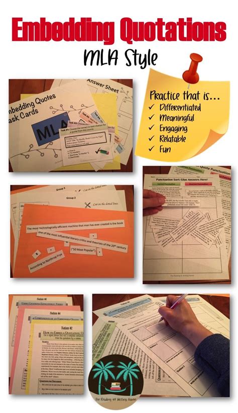 Embedding Quotations In Research Papers MLA And Writing Practice Activities Research Paper