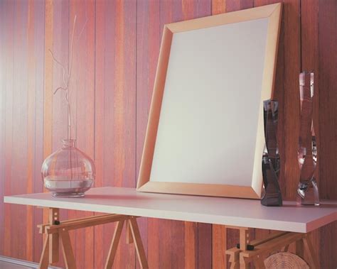 Premium Photo Empty Rectangular Frame Closeup