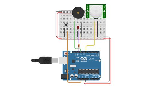 Circuit Design Burglar Alarm Tinkercad