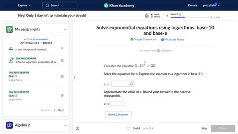 Solve Exponential Equations Using Logarithms Base 10 And Base E