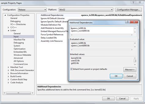 C OpenCV On Visual Studio 2012 MSVCP120D Dll Missing Stack Overflow