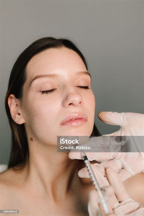 Botulinum Toxin Injection Procedure For Beautiful And Elastic Face And Chin Contour For Woman