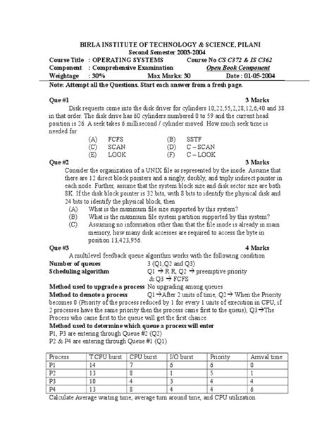 open book component pdf scheduling computing computer data storage