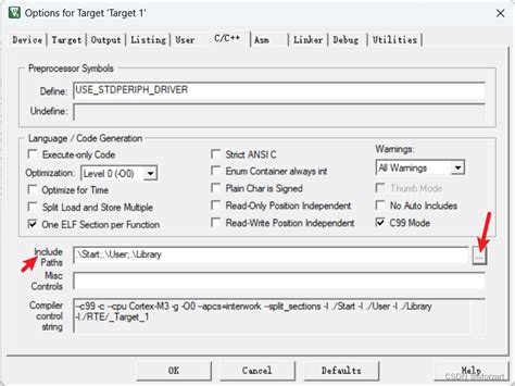 Stm32f10c8t6学习记录—— 第一节 Stm32工程模板 Csdn博客