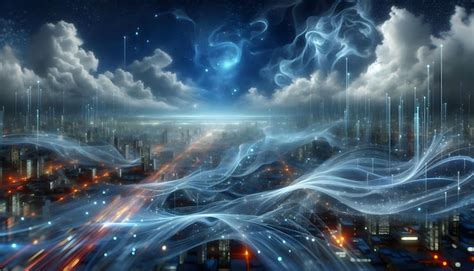 premium photo photo real as data stream vista a backdrop of flowing
