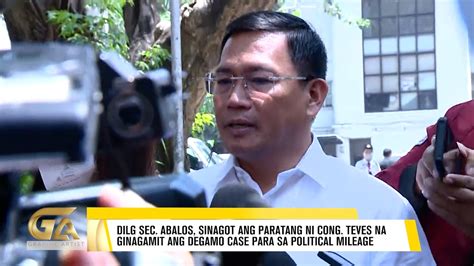 DILG Sec. Abalos, Sinagot ang paratang ni Cong. Teves na ginagamit ang ...
