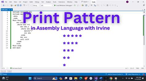 Print Pattern In Assembly Language Part 4 How To Print Pattern In
