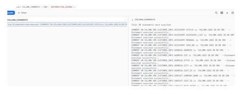 Add Column Comments Dynamically Cloudyard