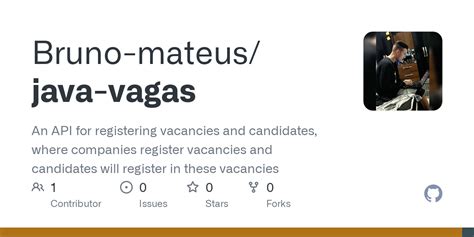 Github Bruno Mateusjava Vagas An Api For Registering Vacancies And Candidates Where