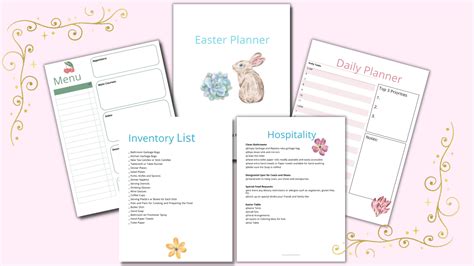 Easter Hosting Planner Free Printable Good Life Of A Housewife