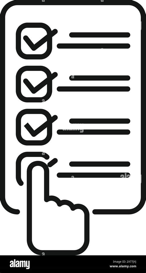 Vector Illustration Of A Hand Cursor Selecting Checkboxes On A Linear