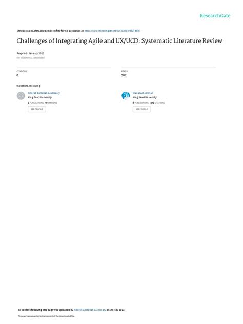 Agile And Uxucd Integration Challenges Pdf Art Computers