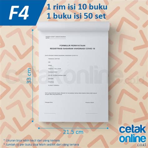Nota Surat Jalan Faktur Invoice Ncr 4 Ply F4 Cetakonline