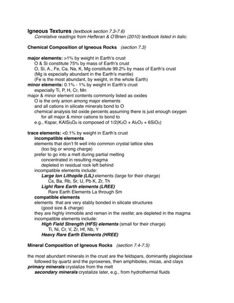Igneous Classification