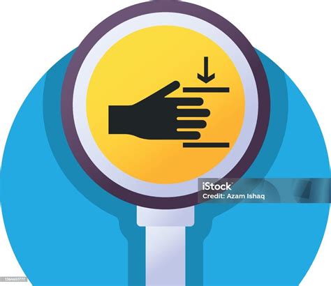 분쇄 손 개념 건강 위험 벡터 아이콘 디자인 현대 교통 가이드 경고 기호 규제 및 인식 기호 필수 도로 간판 재고 일러스트 개념에 대한 스톡 벡터 아트 및 기타 이미지