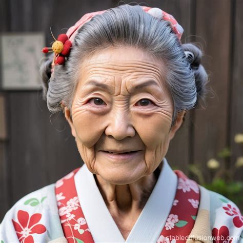 Japanese Granny Portrait Stable Diffusion Online